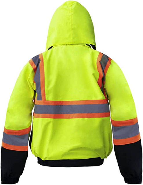 Premium High Visibility Hi Vis Waterproof Fleece lined Jacket – Just In ...