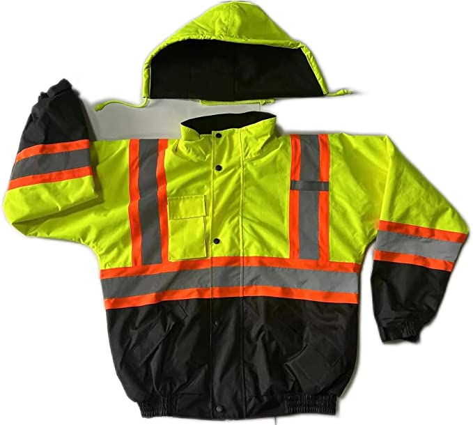 Premium High Visibility Hi Vis Waterproof Fleece lined Jacket – Just In ...
